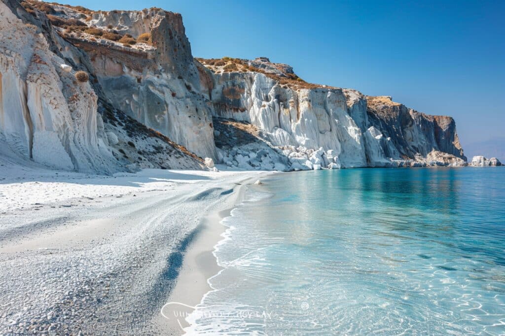 Voici pourquoi cette plage unique de Milos vous donnera l'impression de ...